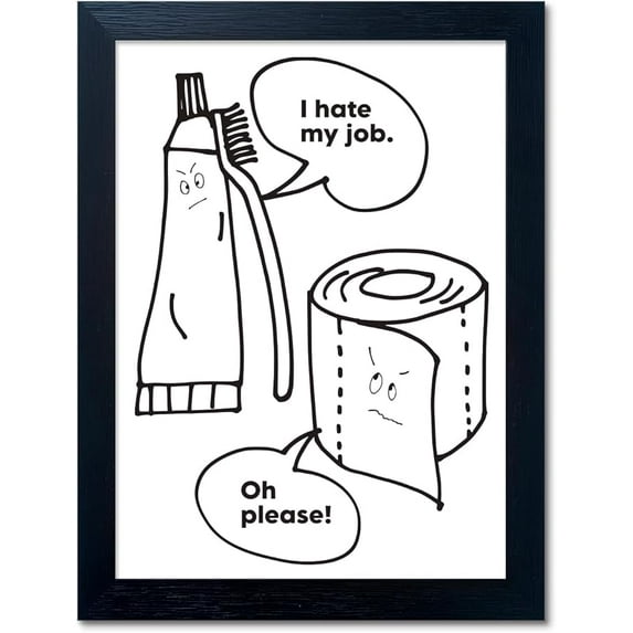 Black and White Bathroom Wall Decor Funny Bathroom Quote Wall Art ...