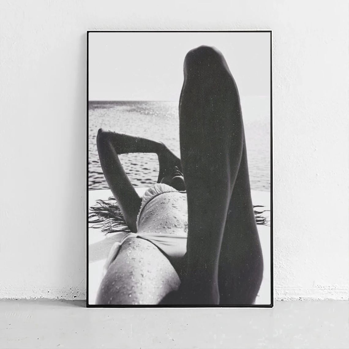 Black and White Beach Photography Art Poster Unframed Paper Print ...