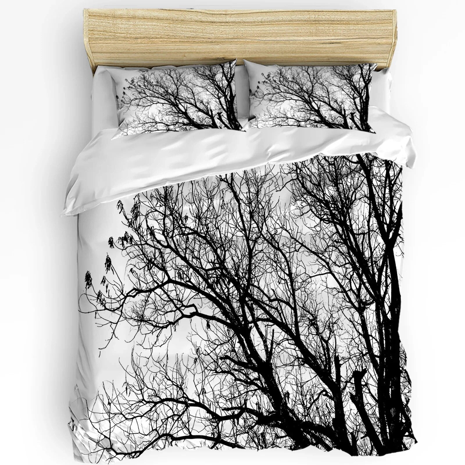 Black and White Bedding Set Comforter Duvet Cover Pillow Shams Punk ...