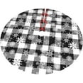 Black and White Buffalo Check Snowflake Snowy Plaid 36 Inch Christmas ...