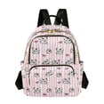 Black and White Cat Bow Fashion Backpack for Women Lightweight College ...