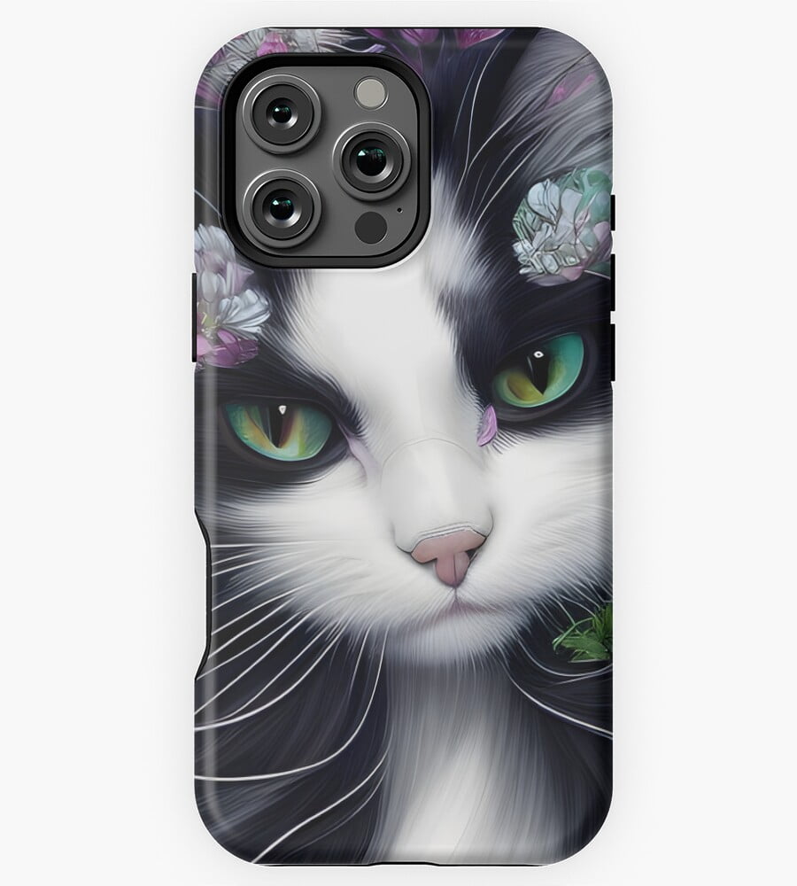 Black and White Cat Modern Digital Art GA10558 Phone Case for iPhone 11 ...