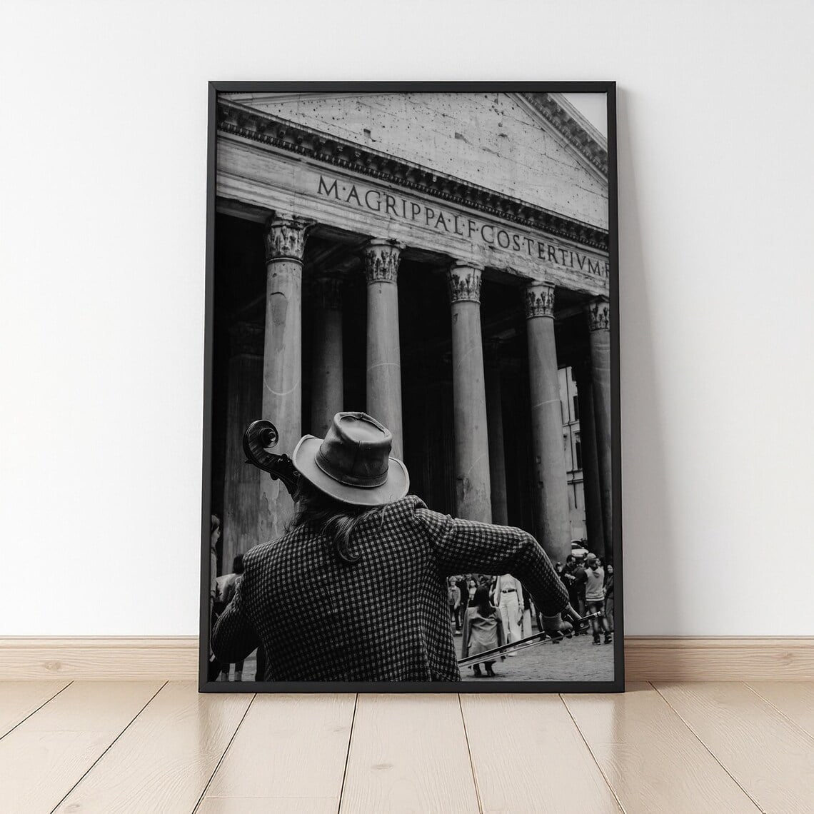 Black and White Cello Player Wall Art, Parthenon Greece Photography ...