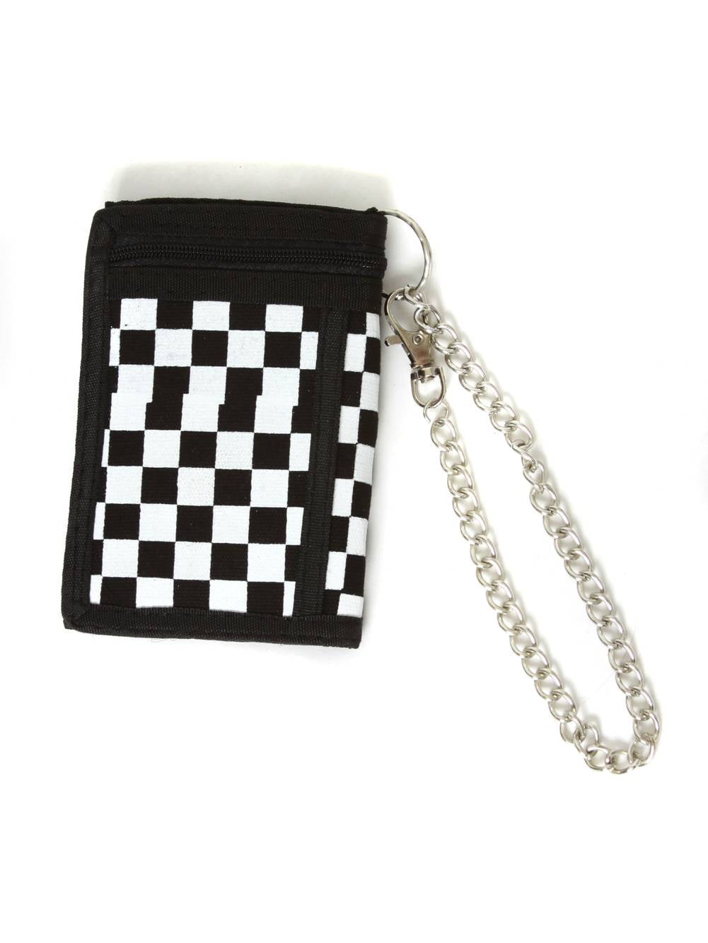 Black and White Checkerboard Wallet w/ Chain - Walmart.com