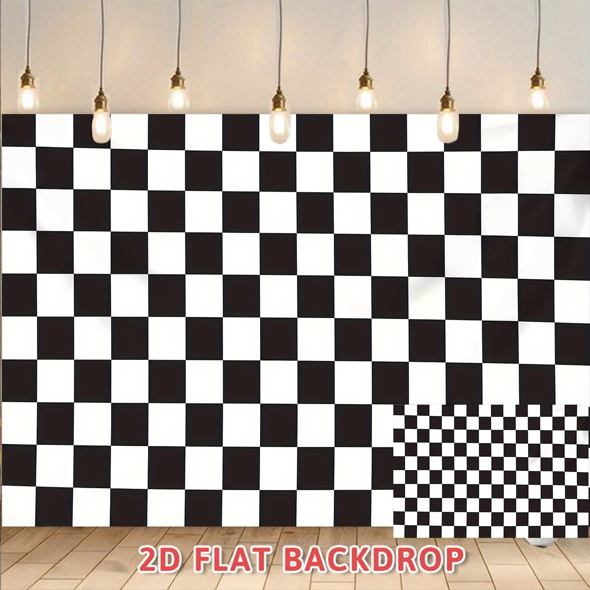Black and White Checkered Backdrop, Ideal for Party Decor, Photography ...