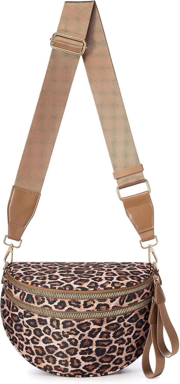 Black and White Checkered Crossbody Bag Bum Bag for Women,Spacious ...