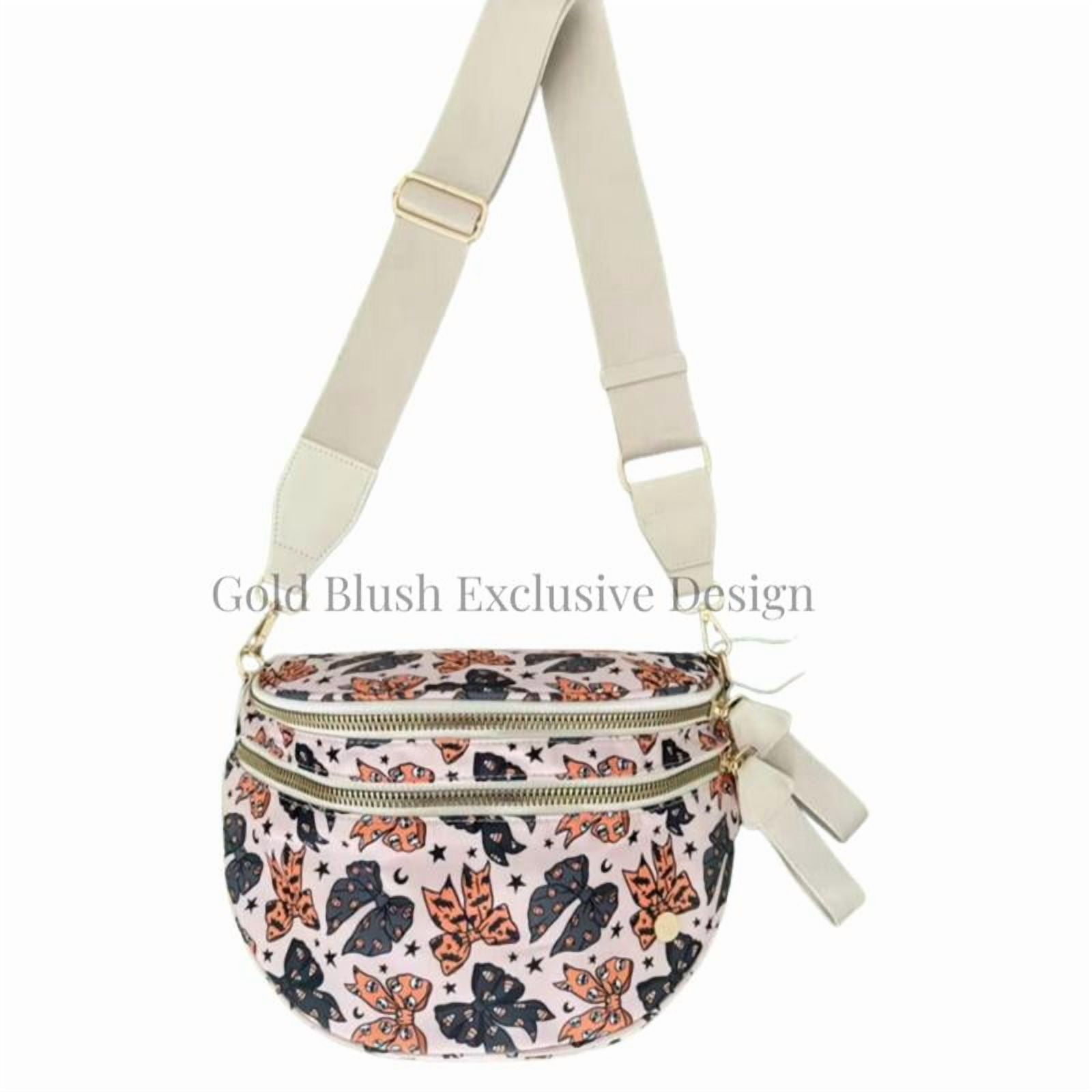 Black and White Checkered Nylon Bum Bag Plus Size Friendly Fanny Pack ...