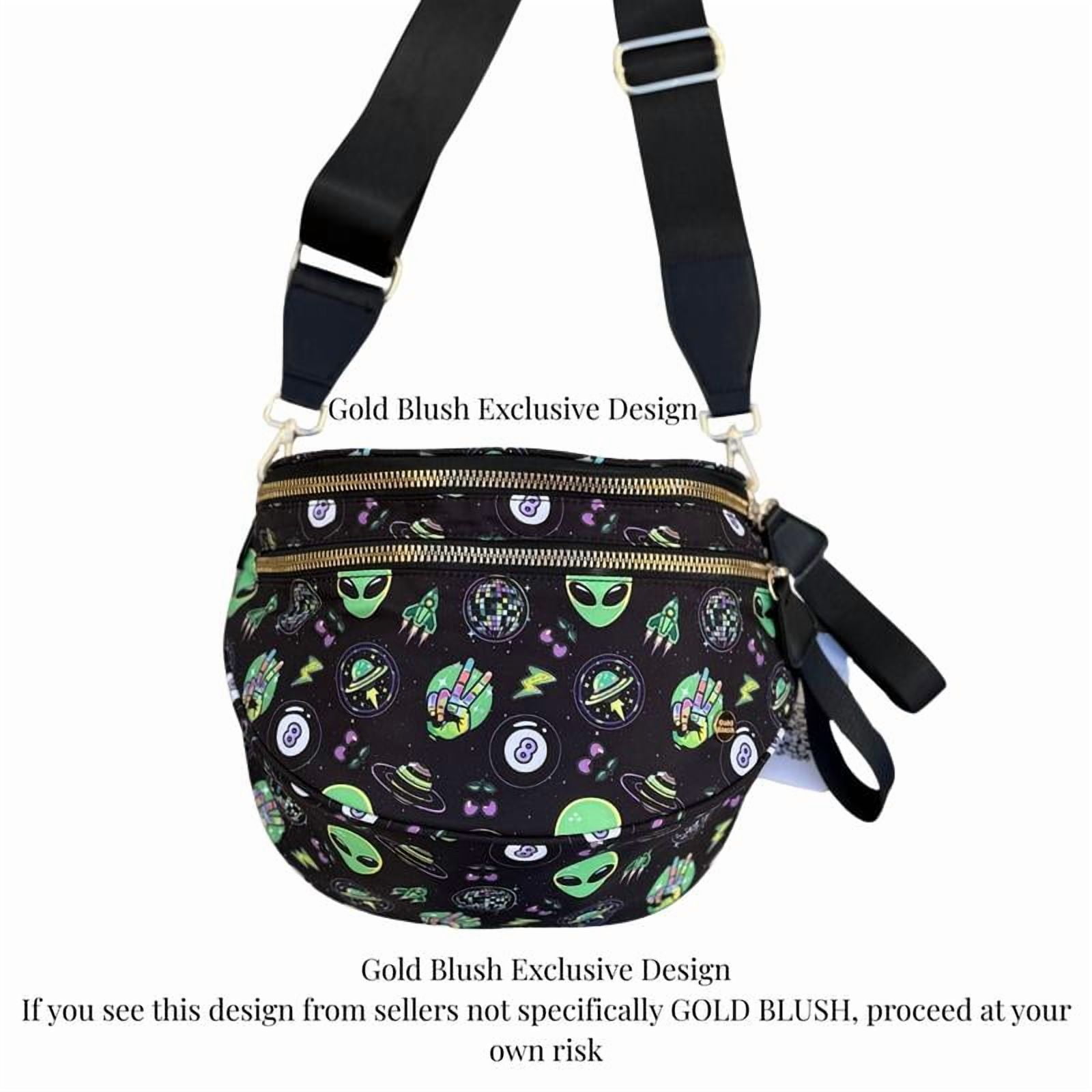 Black and White Checkered Nylon Bum Bag Plus Size Friendly Fanny Pack ...