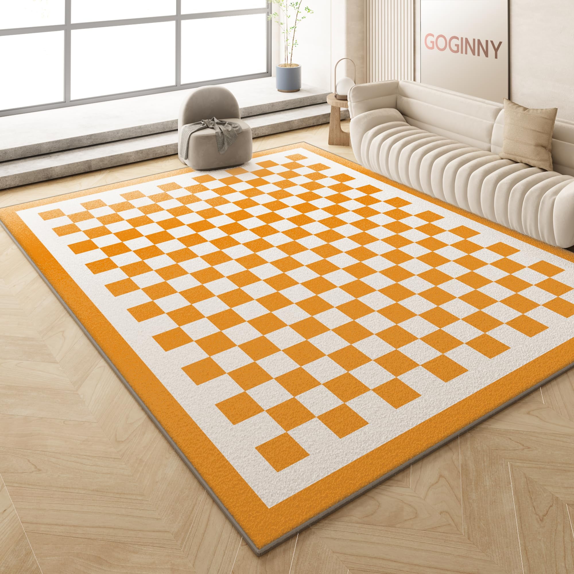 Black and White Checkered Rug Moroccan Checkerboard Carpet Home Living ...