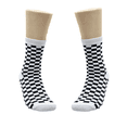 Unisex Adult Medium Sock Panda's Stylish Black and White Checkered ...
