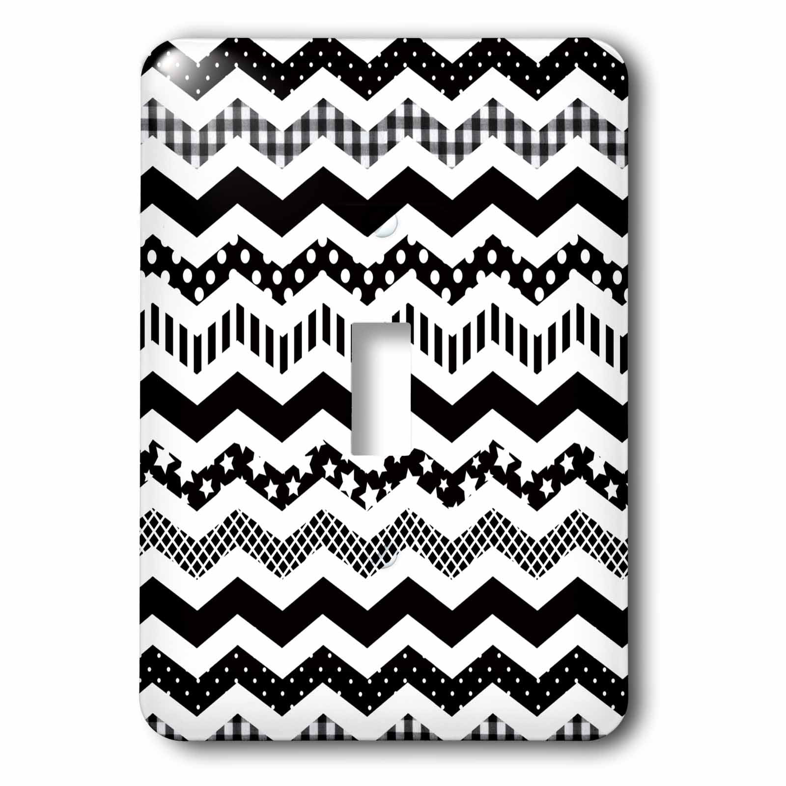 3dRose, Black and White Chevron zigzag pattern with a twist patterned ...