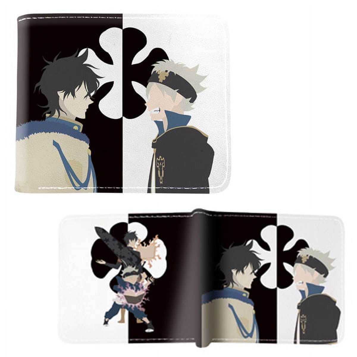Black and White Clover - Black Clover 4x5" Bi-Fold Wallet - Walmart.com