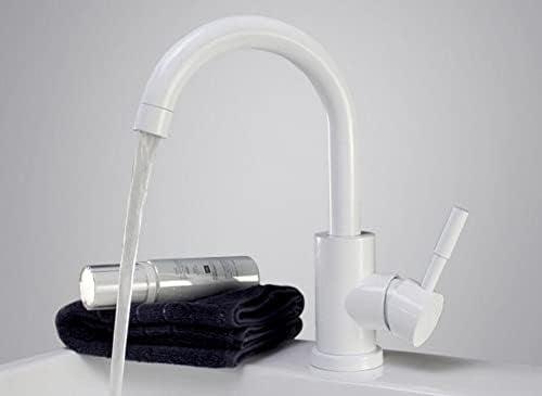 Black and White Color 304 Stainless Steel Polished Bathroom Basin Mixer ...
