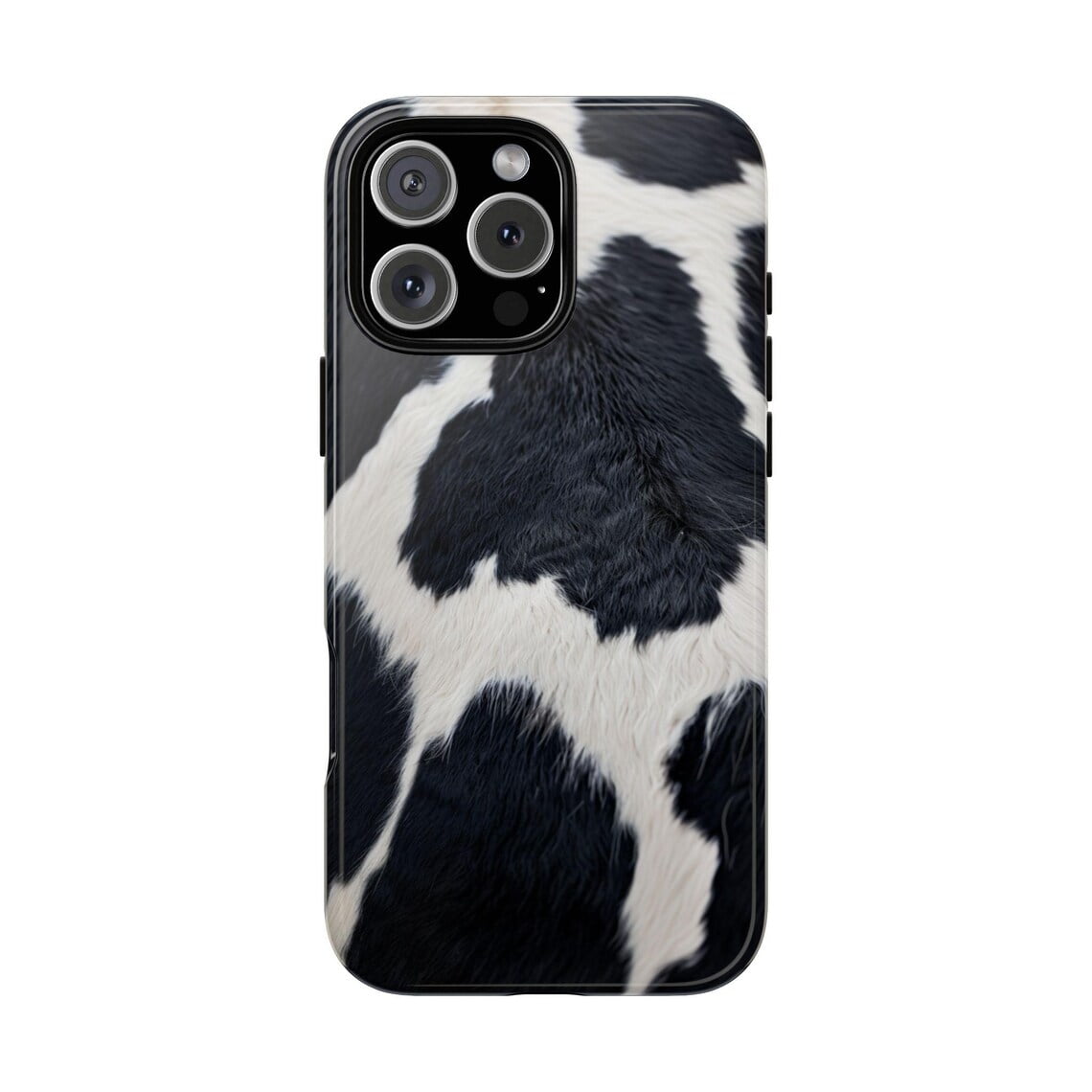 Black and White Cow Animal Print Minimal Modern Pattern Phone Case with ...