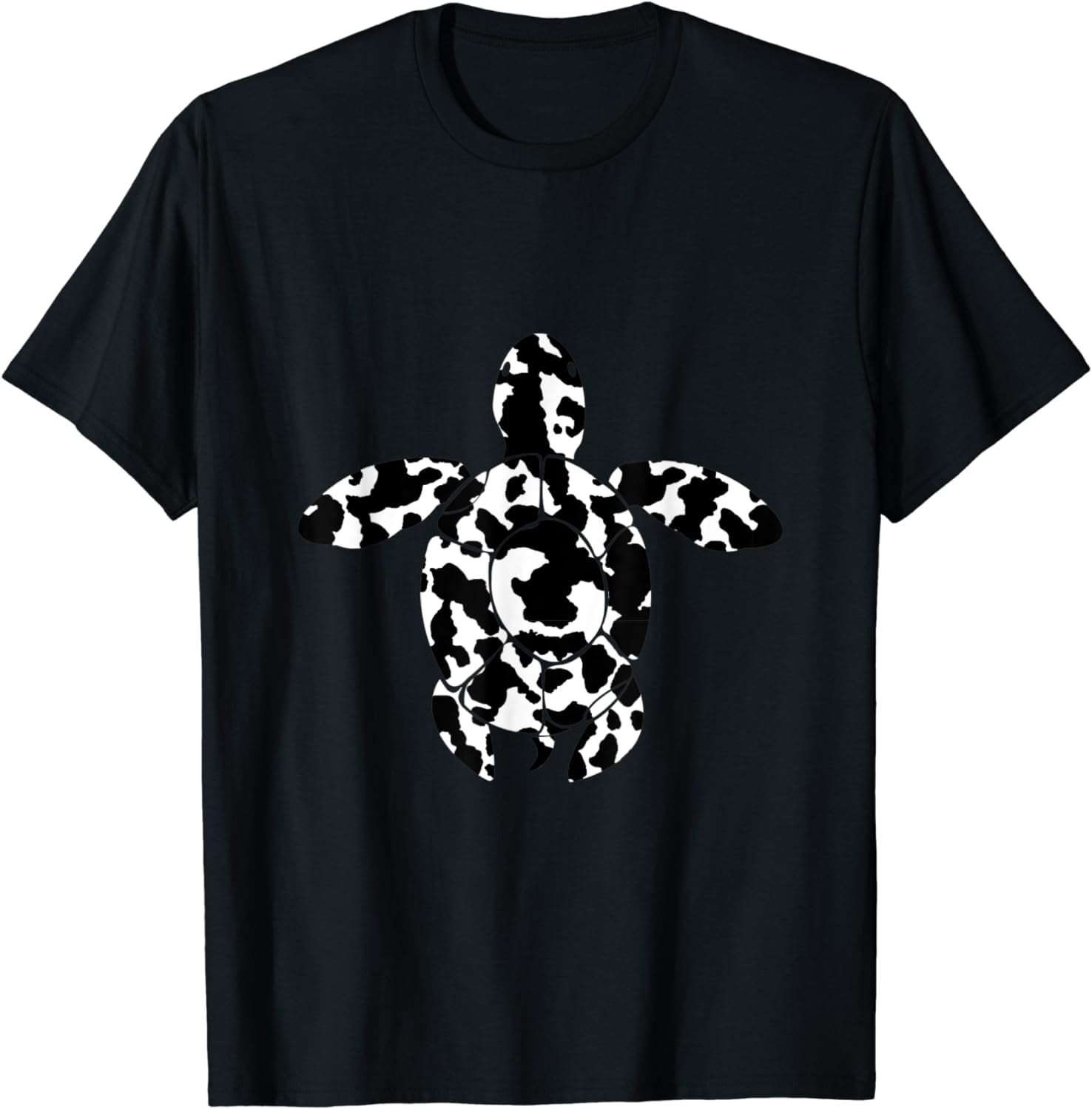 Black and White Cow Print Sea Turtle Shirt T-Shirt - Walmart.com