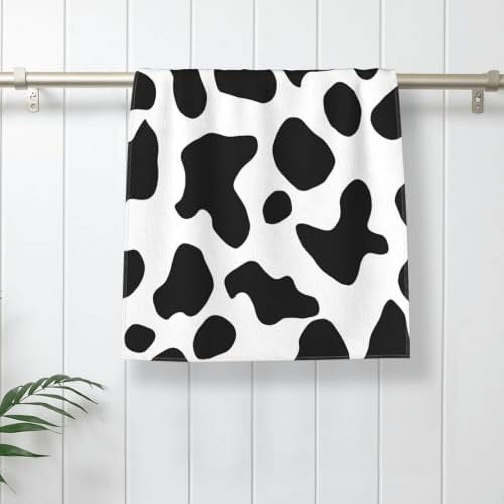 Black and White Cow Prints Ultra Soft Absorbent Hand Towels, Bathroom ...