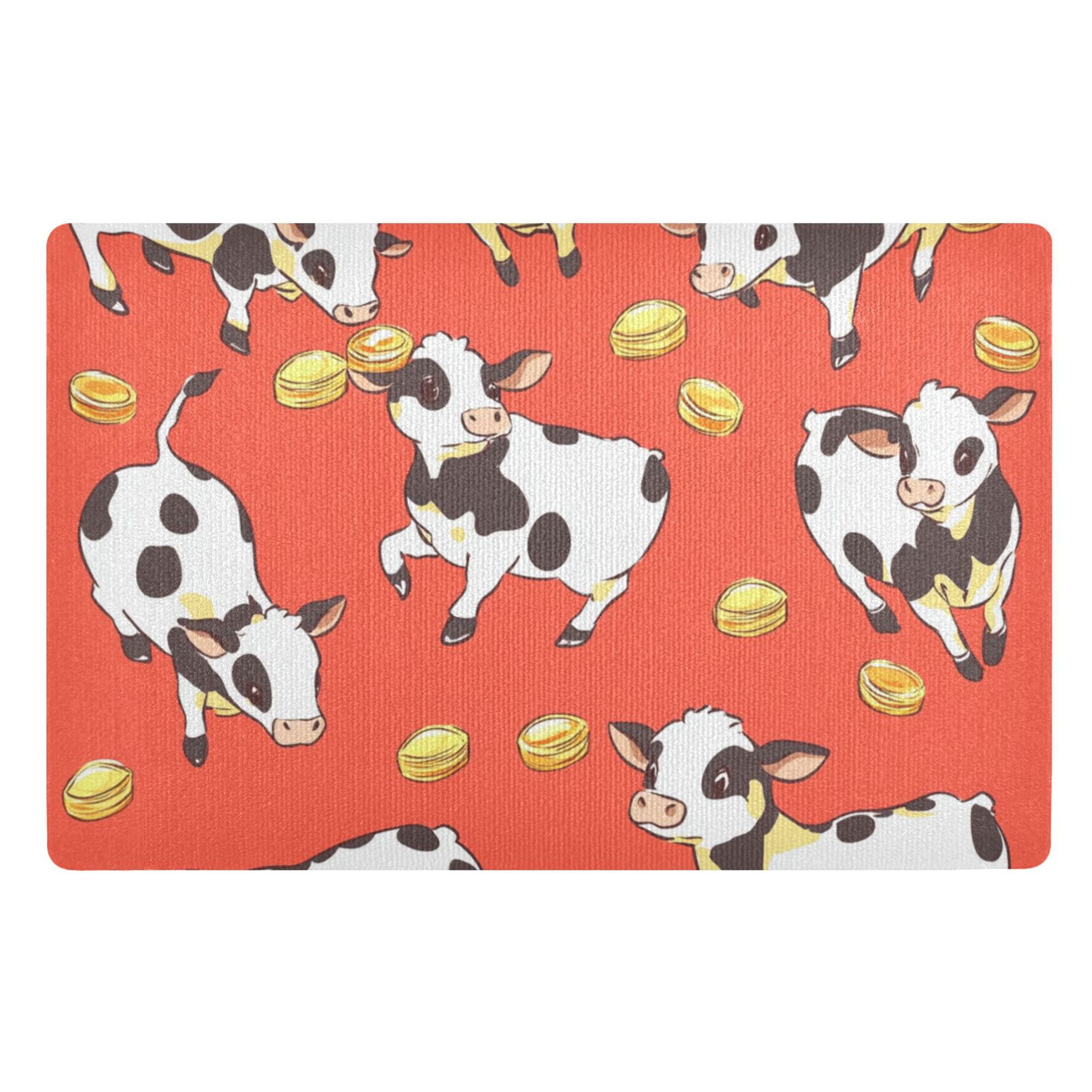 Black and White Cows Floor Door Mat Outdoor Indoor for Home Entrance ...