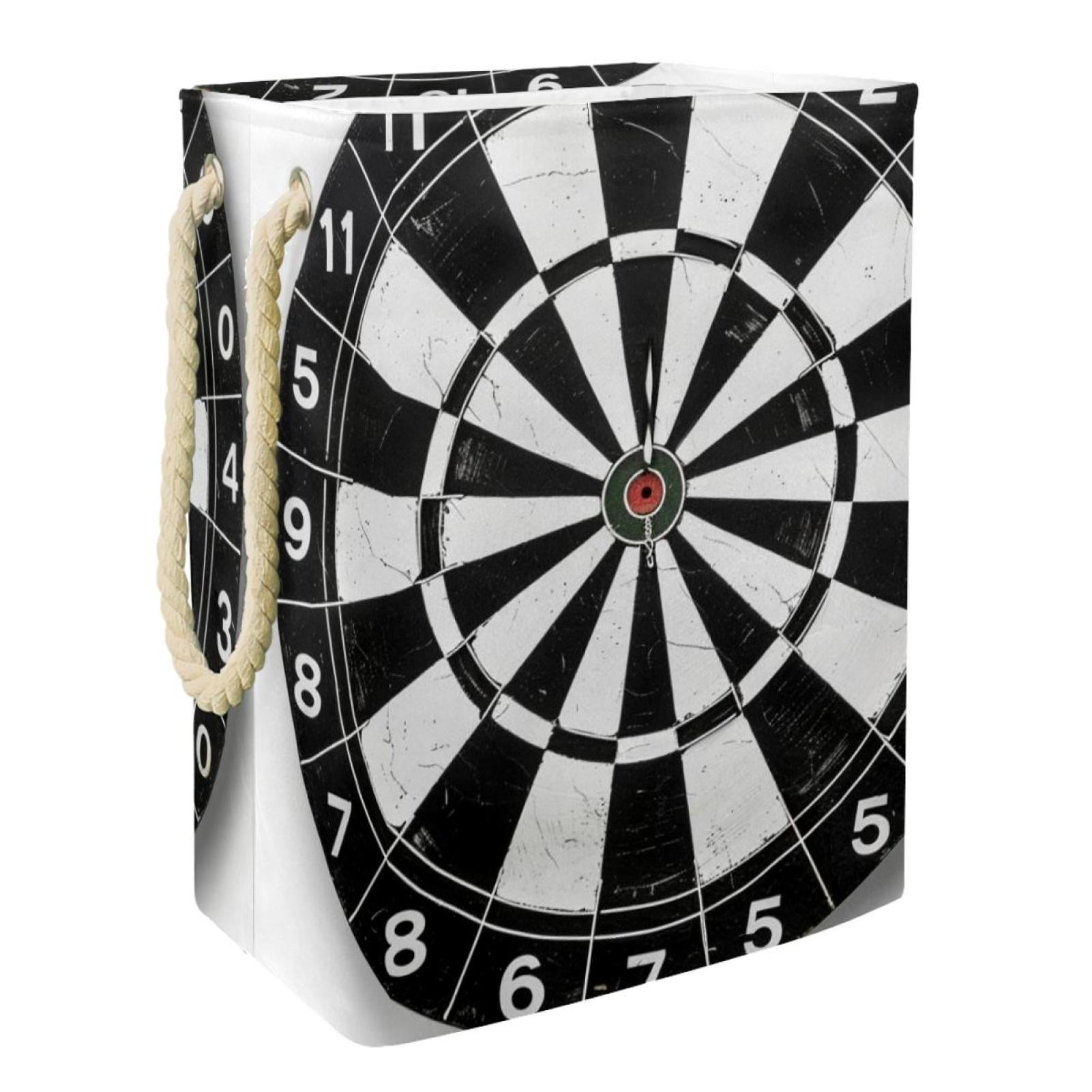Black and White Dart Board Laundry Hamper, Collapsible Laundry Baskets ...
