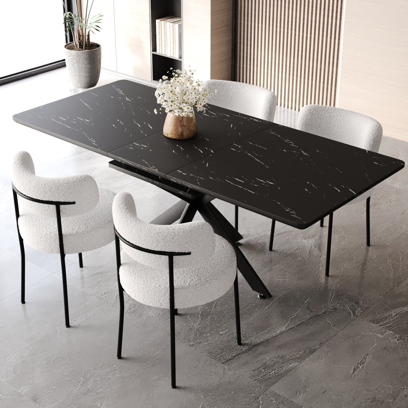 Black and White Dining Table Set - Complement Different Interior ...