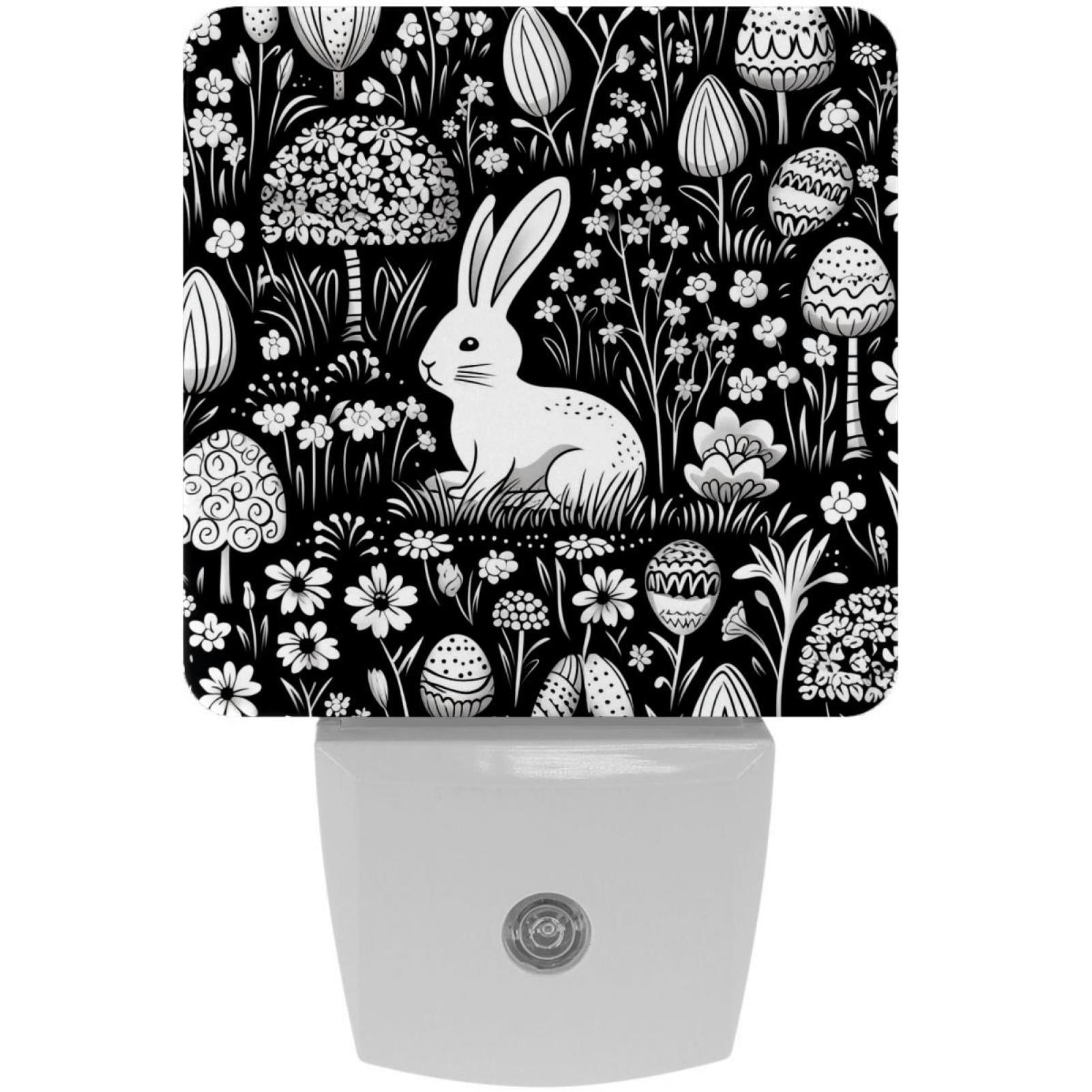 Black and White Easter LED Square Night Lights - Energy Efficient and ...