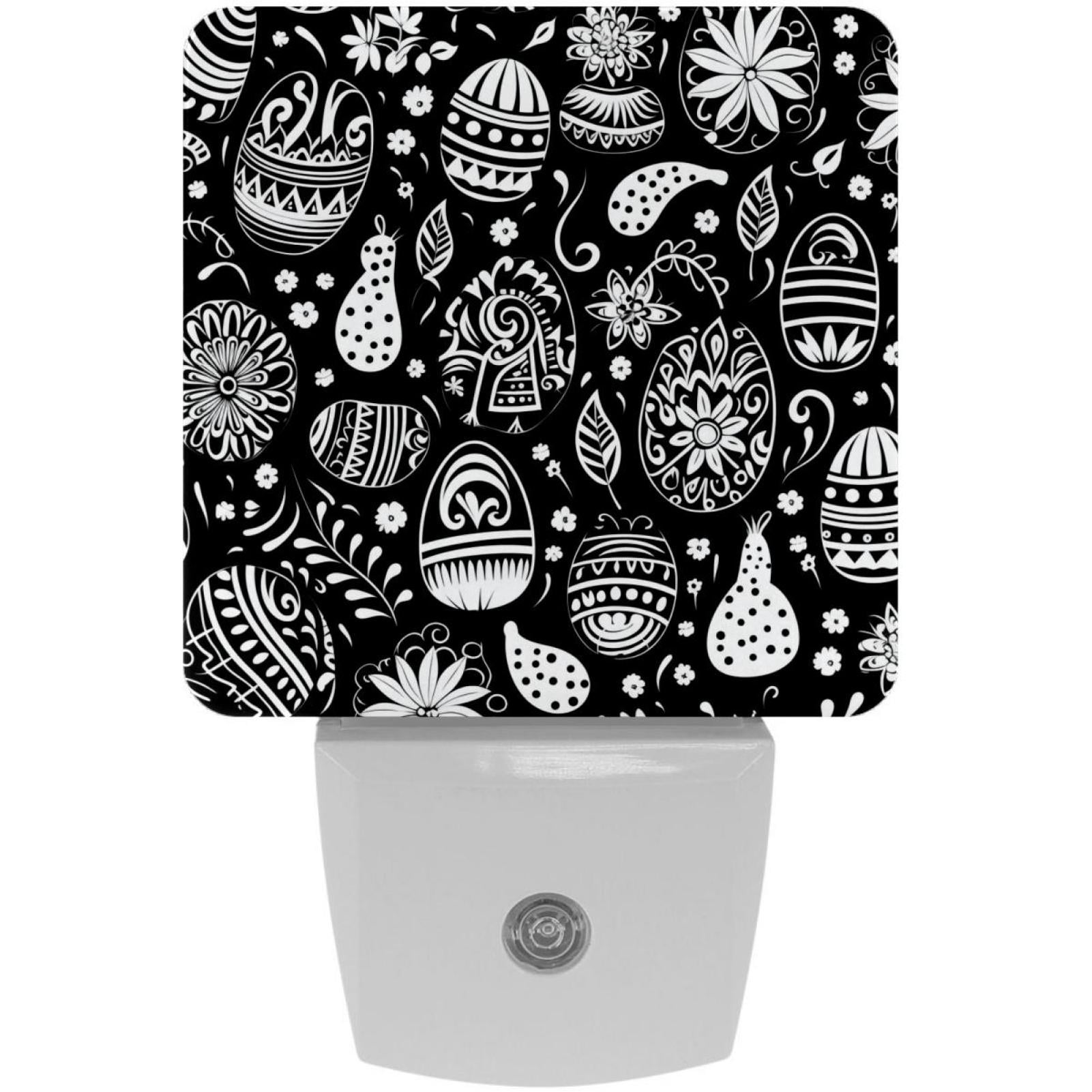 Black and White Easter LED Square Night Lights - Illuminating Your ...