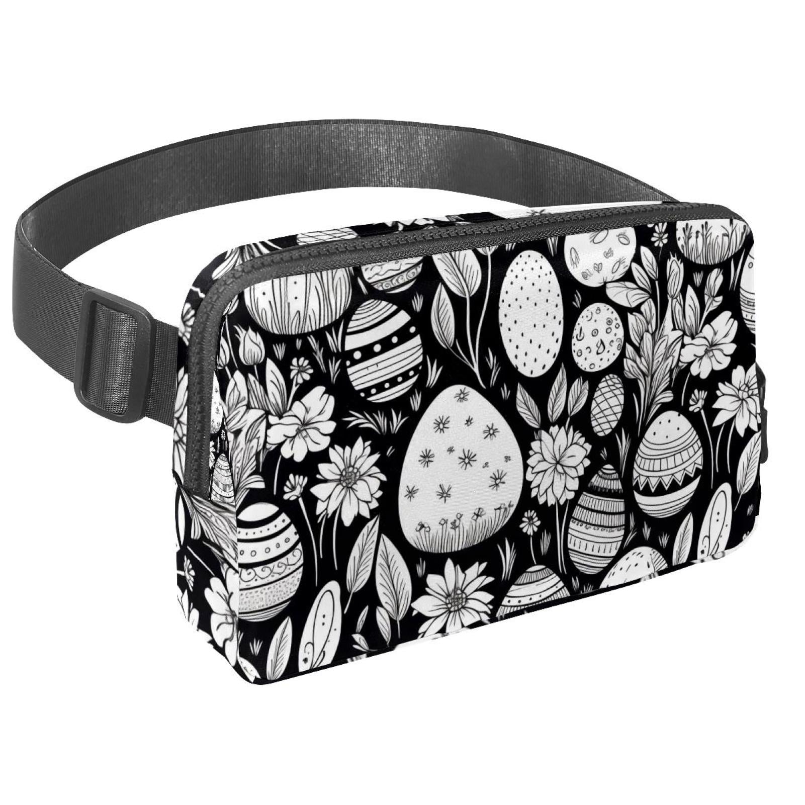 Black and White Easter Lightweight Adjustable Waist Pack with Extension ...
