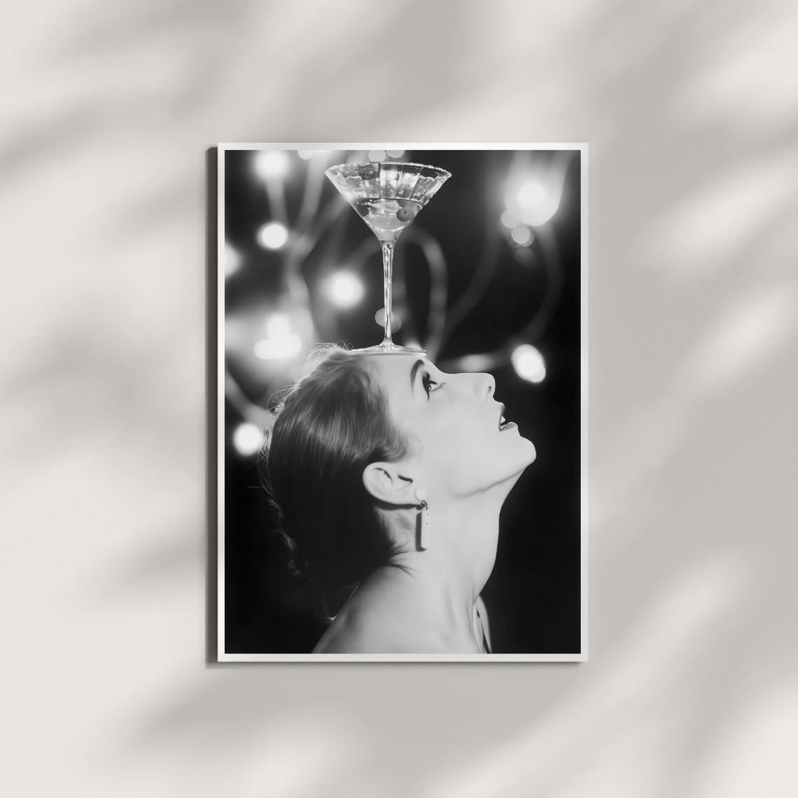 Black and White Elegant Woman Fine Art Photography Cocktail ...