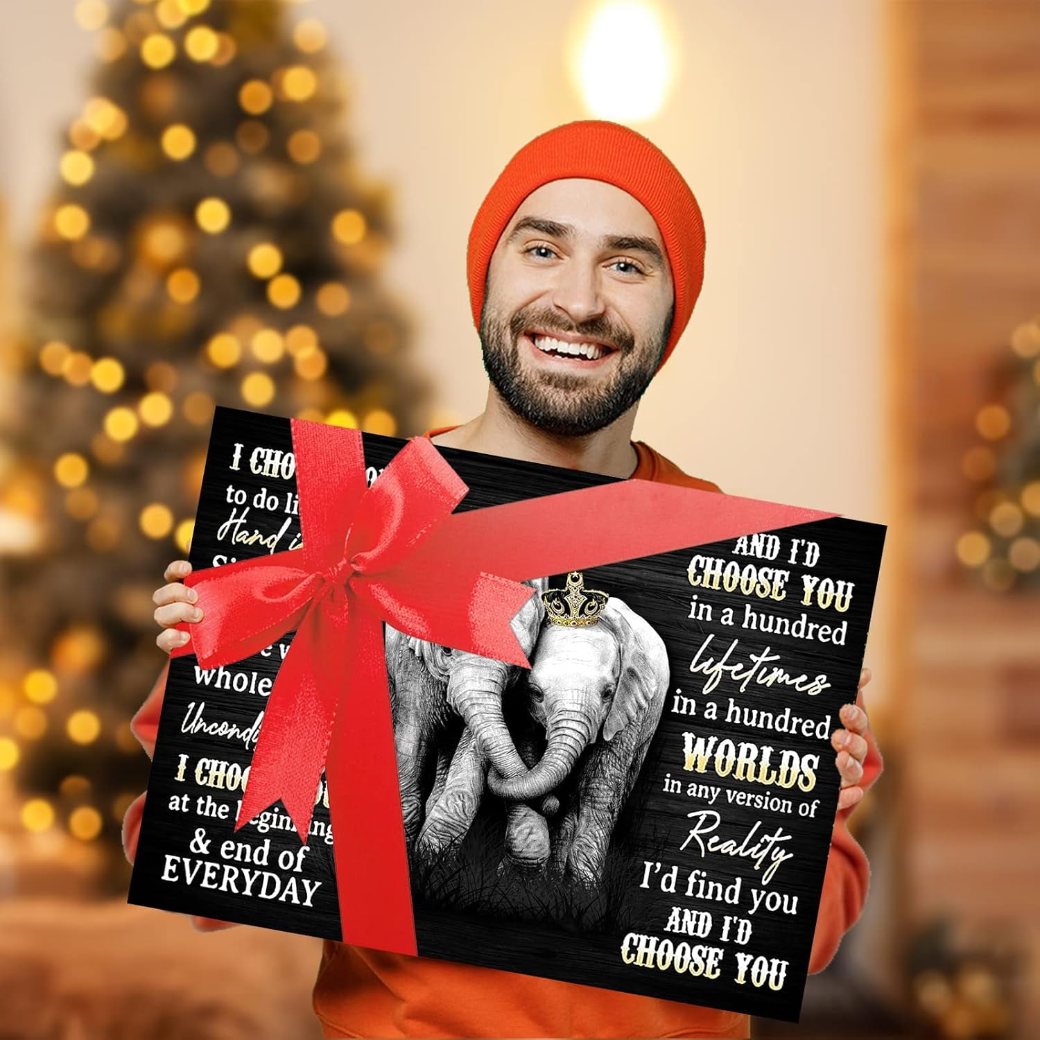 -Black-and-White-Elephant-Wall-Art-Inspiritional-Quotes---i-Choose-You ...