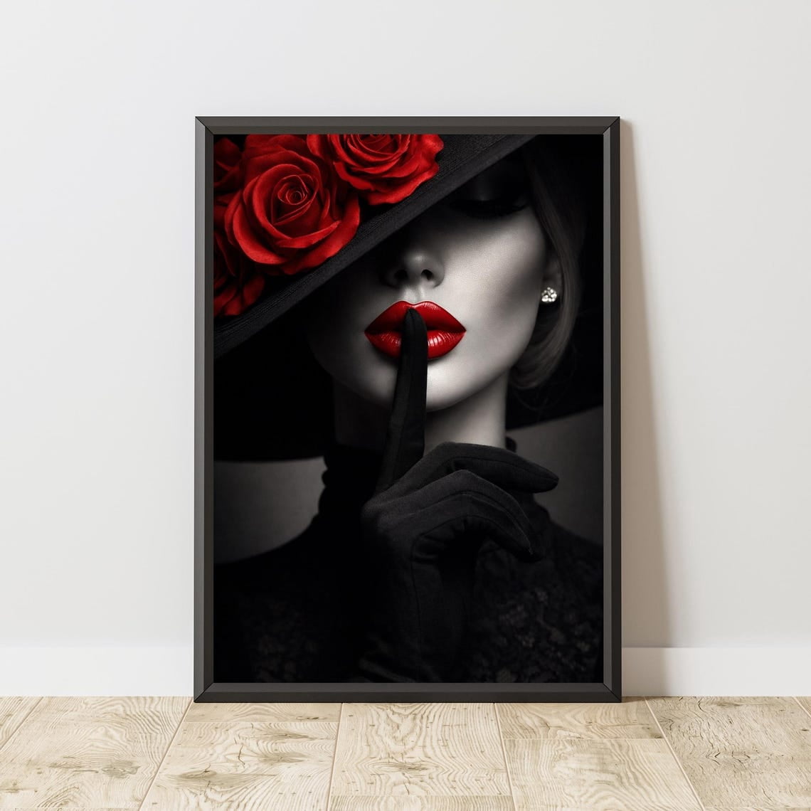 Black and White Fashion Elegant Woman Luxury Glam Portrait Chic ...