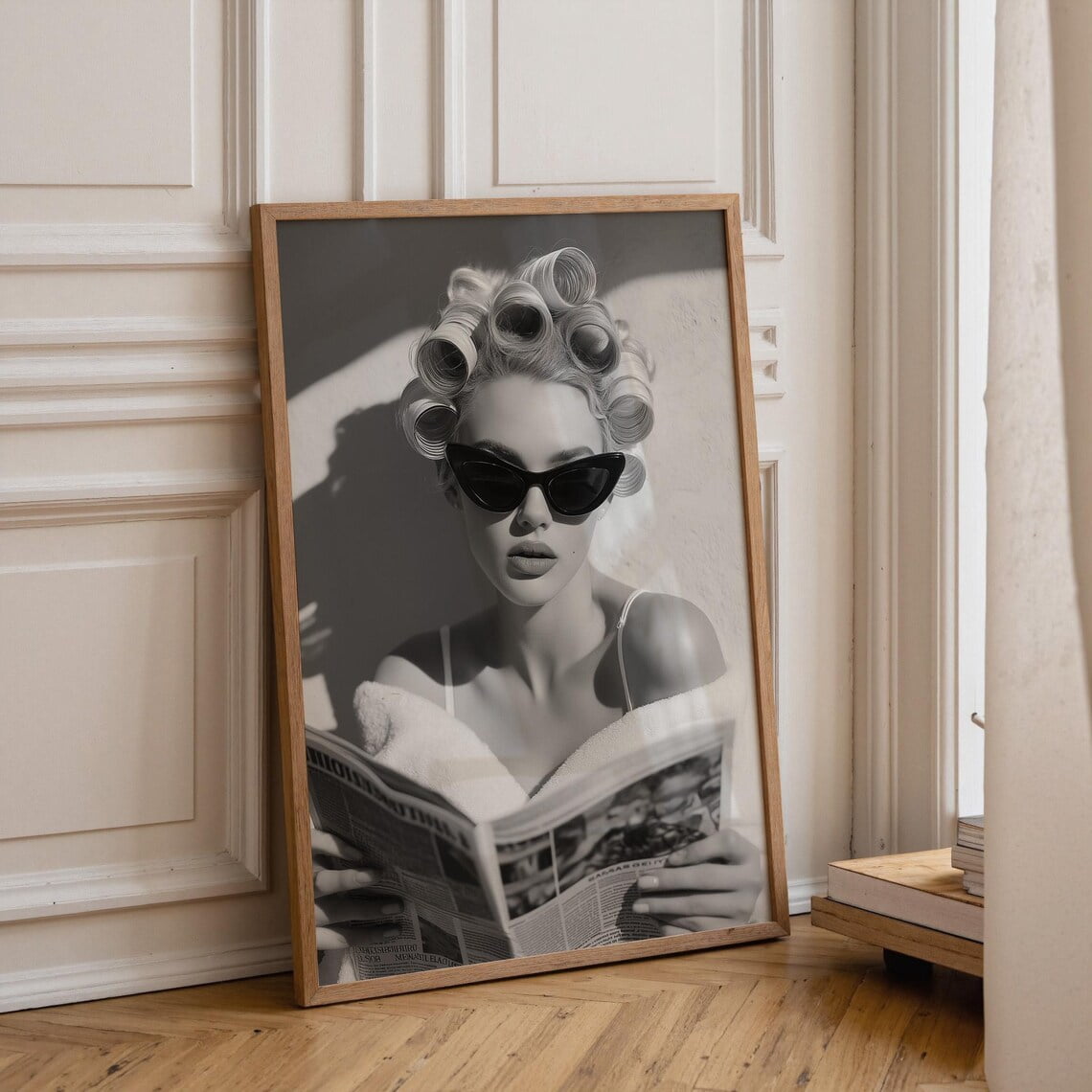 Black and White Fashion Wall Art, Chic Cool Girl Print, Old Money Glam ...
