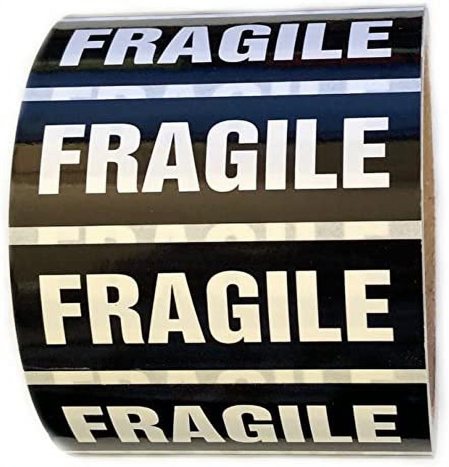 Fragile Label Black And White