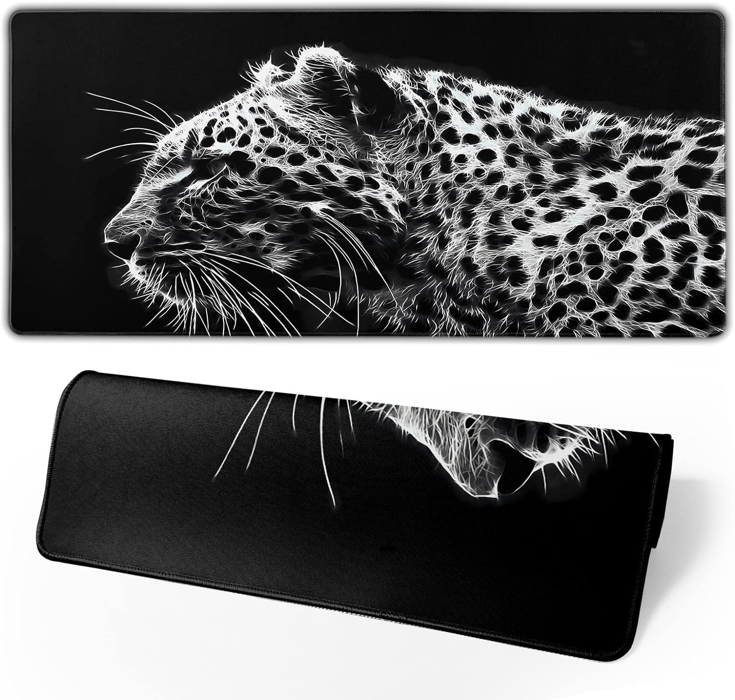 Black and White Gaming Mouse Pad 31.5 x 11.8 Inch Extended Large Mouse ...