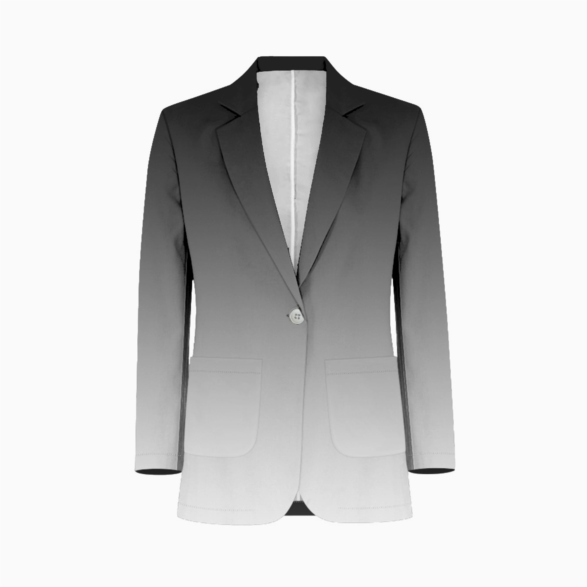 Black and White Gradient Mens Suits Shawl Collar Slim Fit Suit Mens ...