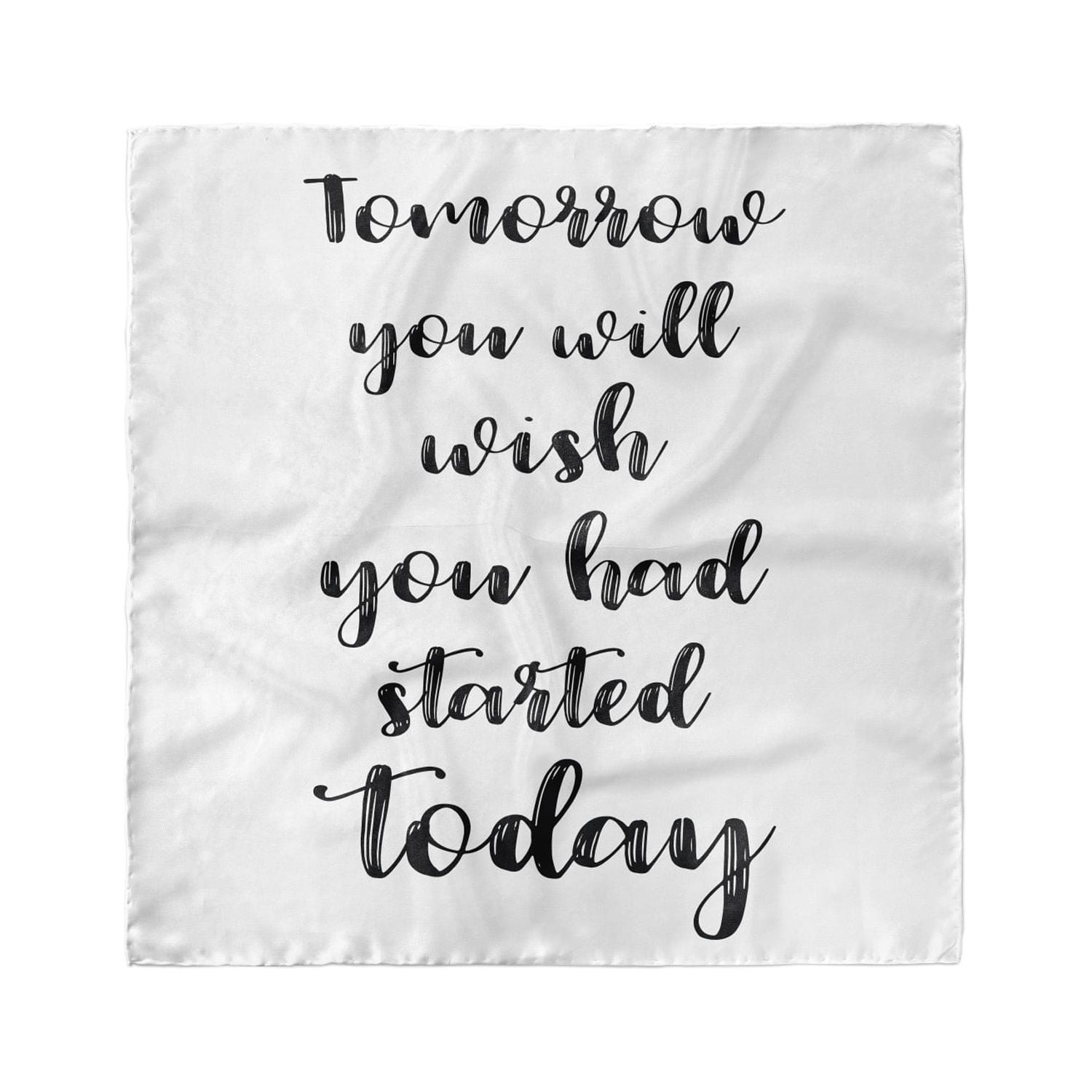 Black and White Head Scarf, Cursive Words, Head Wrap, 3 Sizes, by ...