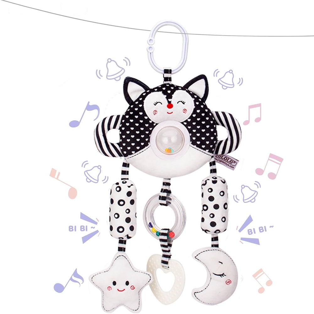 Black and White High Contrast Baby Toys,Car Seat Toys for Newborn ...