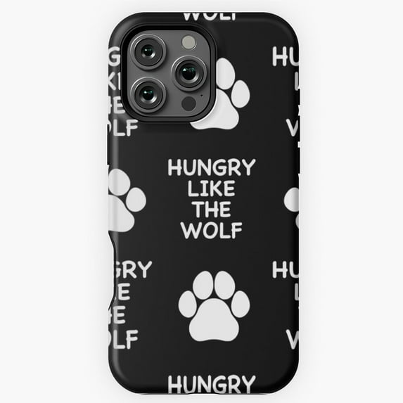 Black and White Hungry Like The Wolf Phone Case for iPhone 16 15 14 13 ...