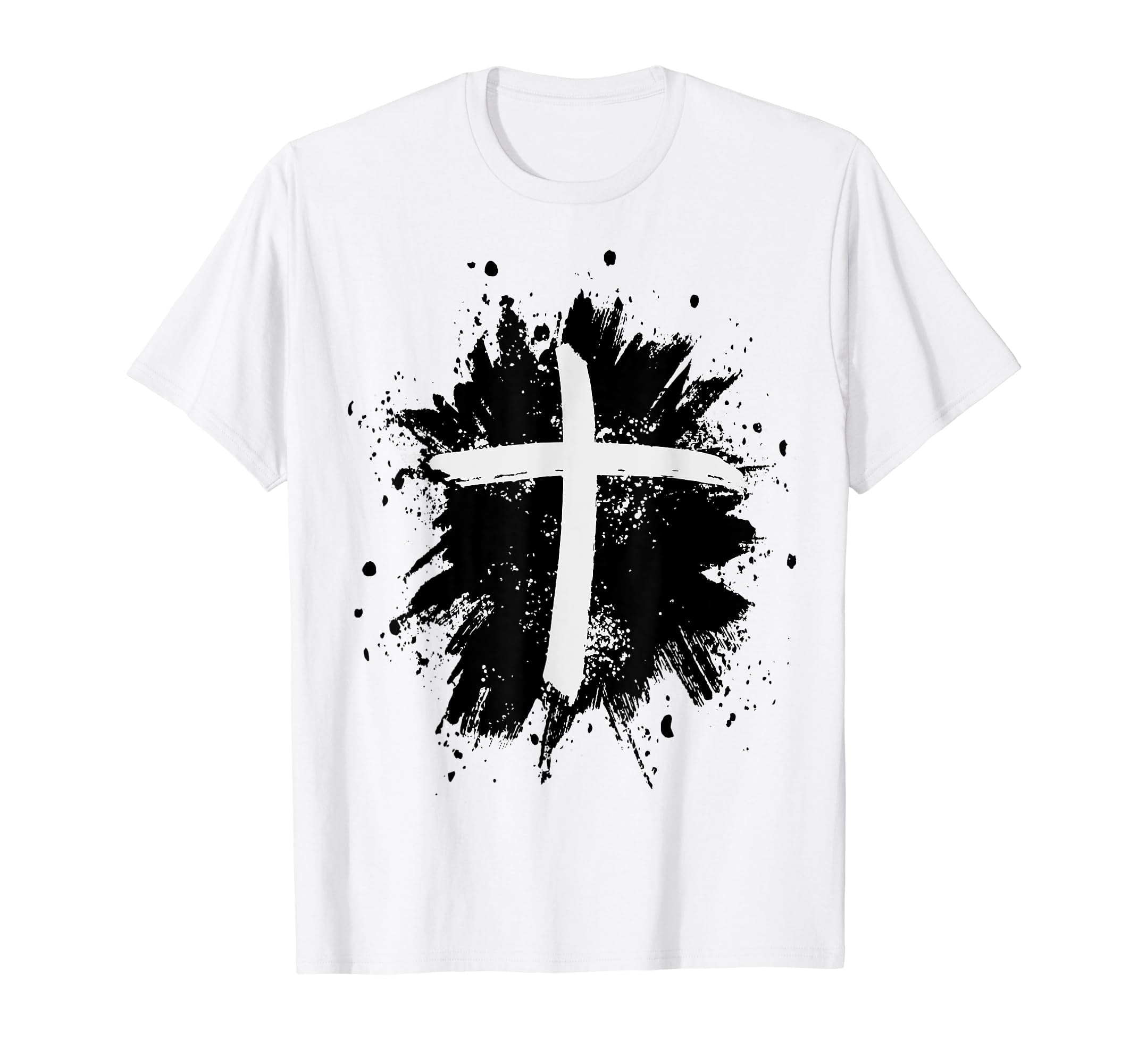 Black and White Jesus Cross Religion Sign T-Shirt - Walmart.com