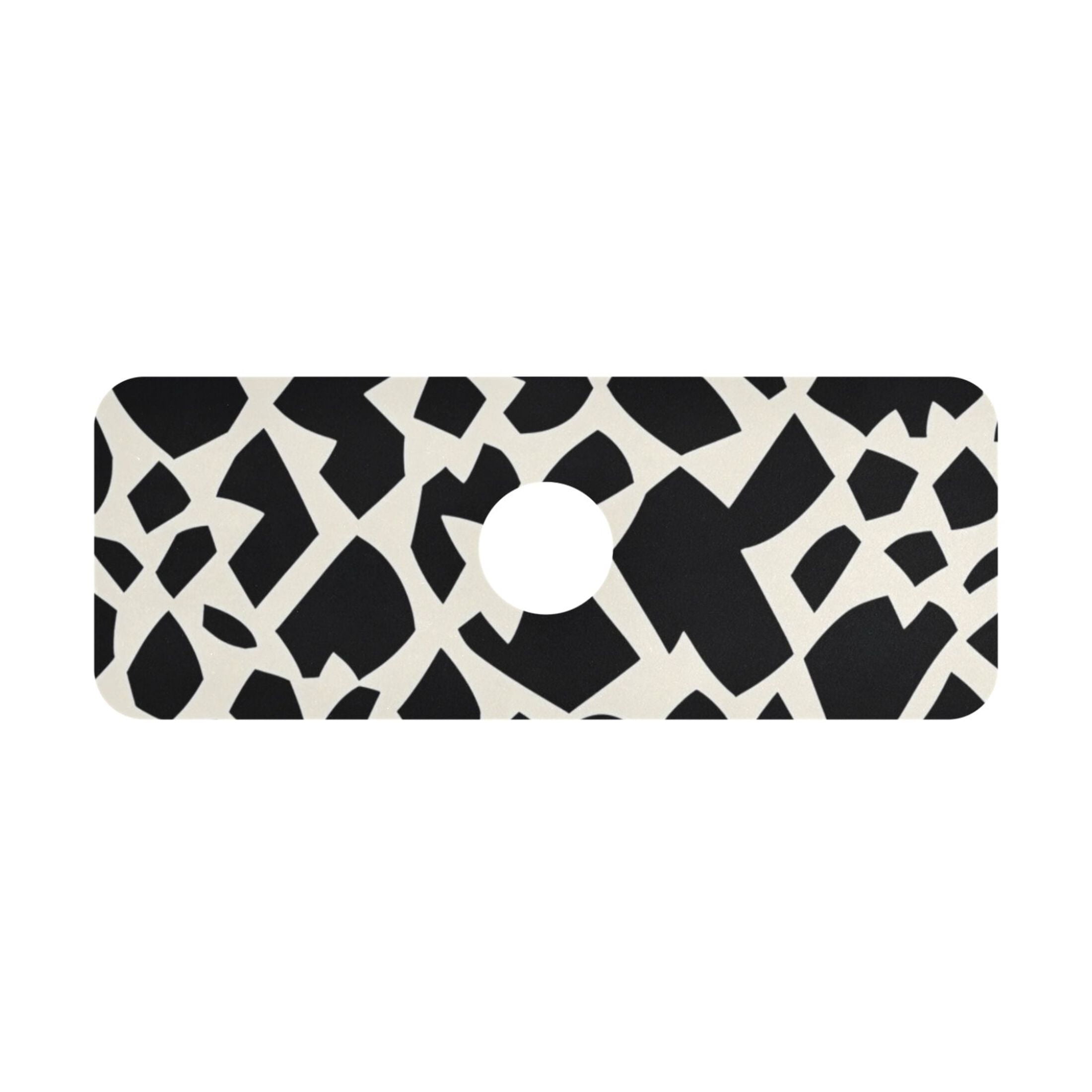 Black and White Leopard Prints Kitchen Sink Splash Guard, Silicone Sink ...