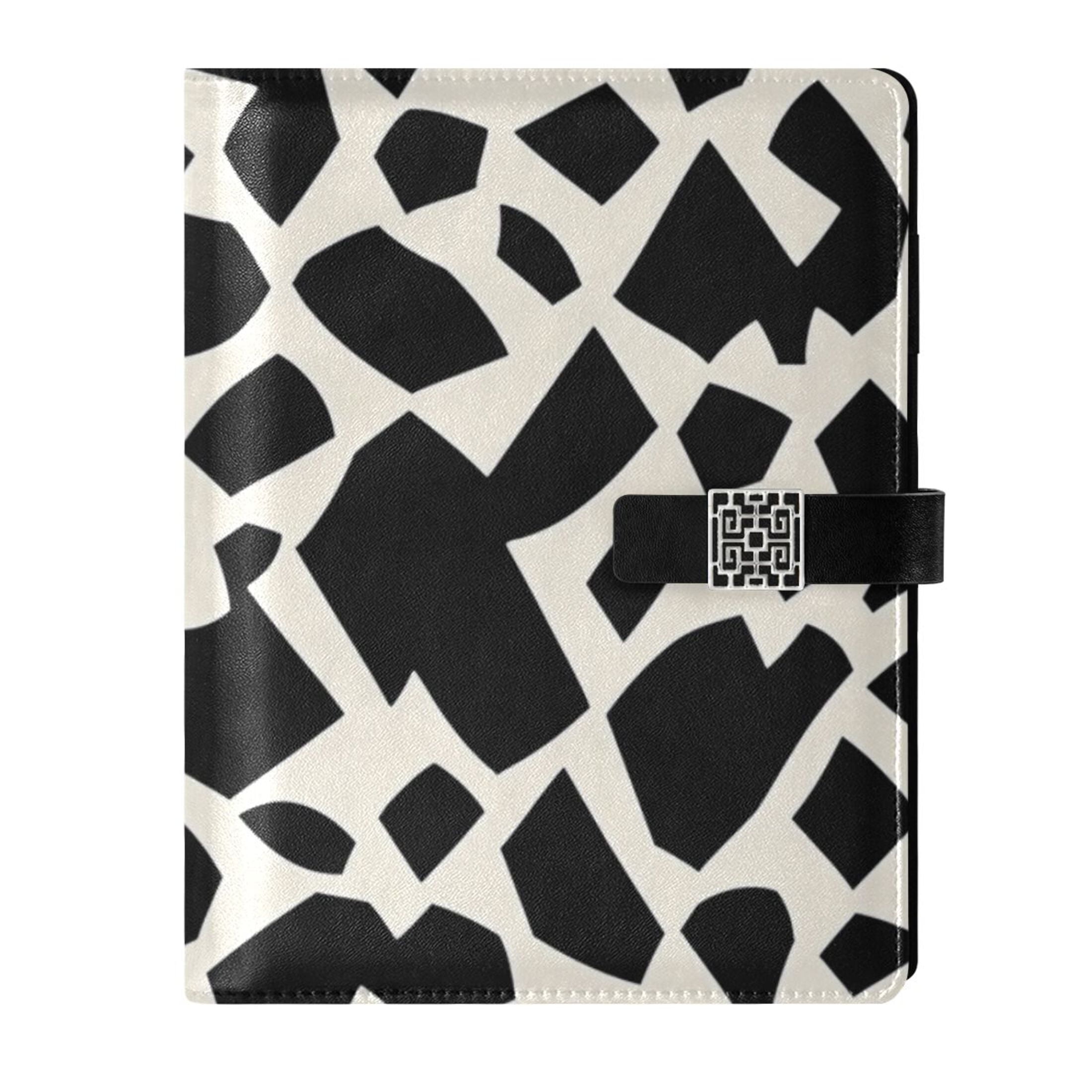Black and White Leopard Prints Leather Journal Notebook for Men Women ...