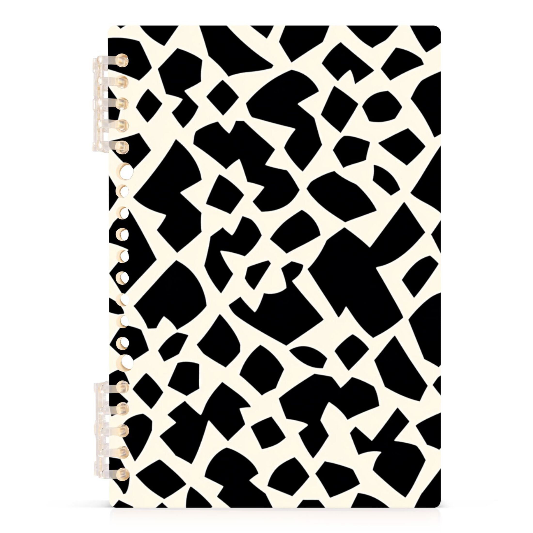 Black and White Leopard Prints Lined Spiral Journal Notebook 60 Pages ...