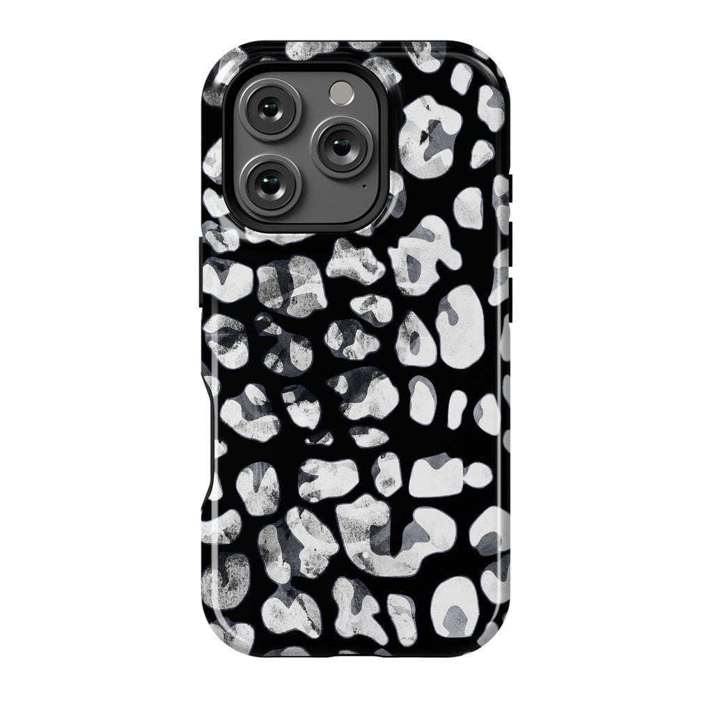 Black and White Leopard Spots Animal Print Phone Case 11 12 13 14 15 16 ...