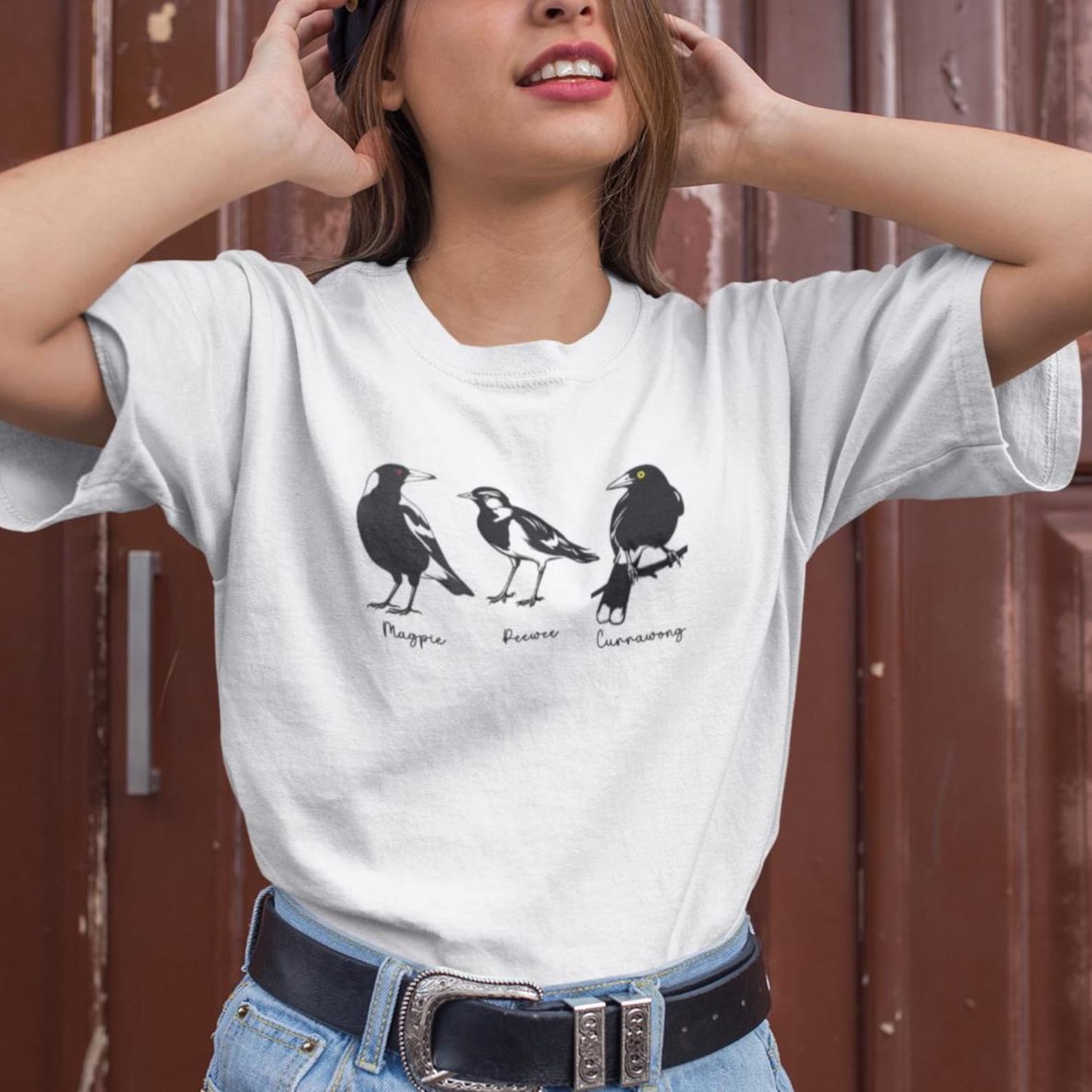 Black and White Magpie Bird Lovers Nature Eco-Friendly Casual Graphic ...