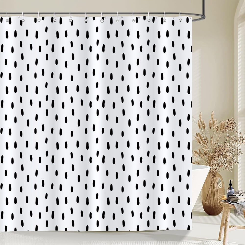Black and White Modern Simple Shower Curtain Home Bathroom ration ...