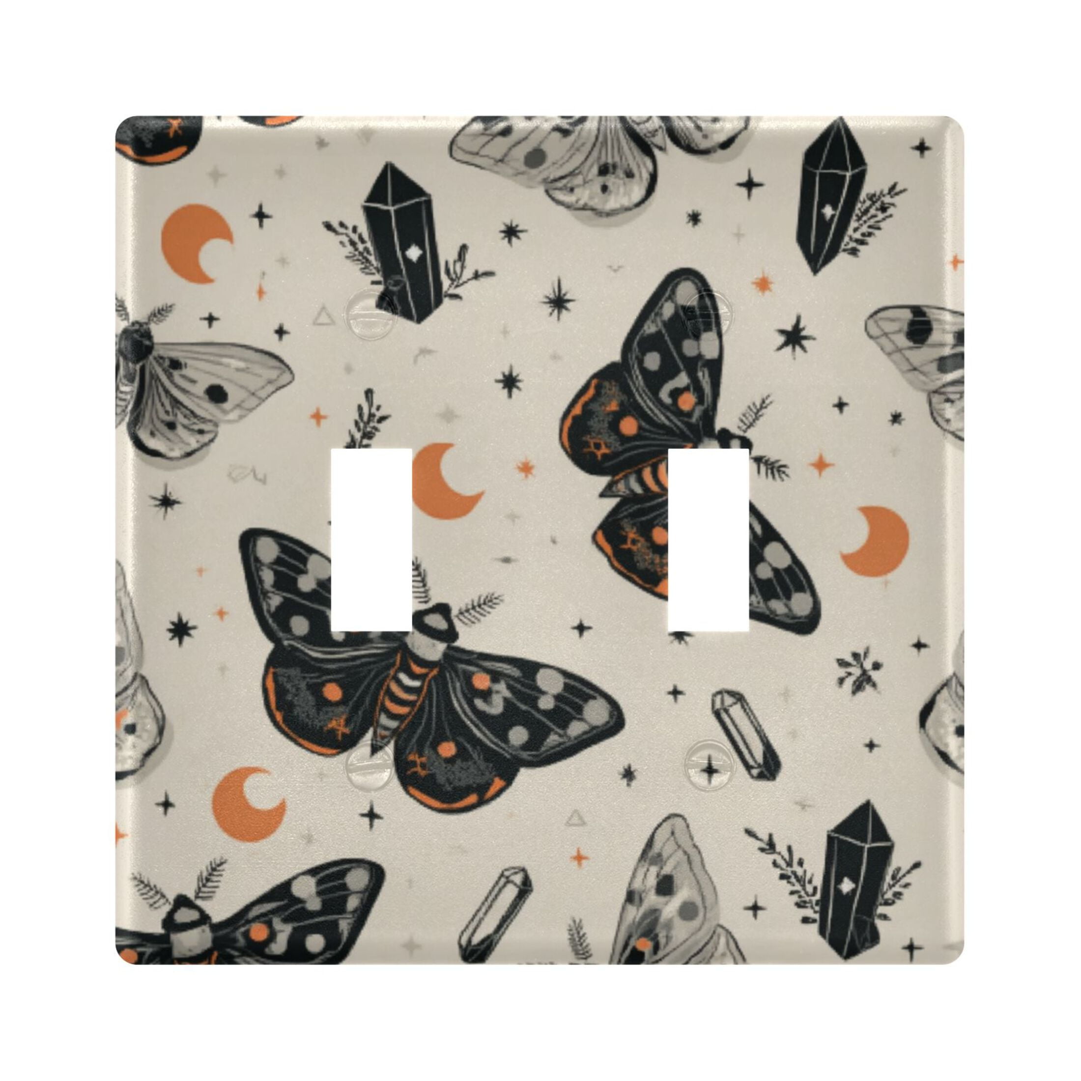 Black and White Moths Decorative Light Switch Plates Switch Cover ...
