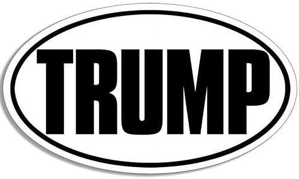 Black and White Oval Trump 3M Reflective sticker| car Decal GOP ...