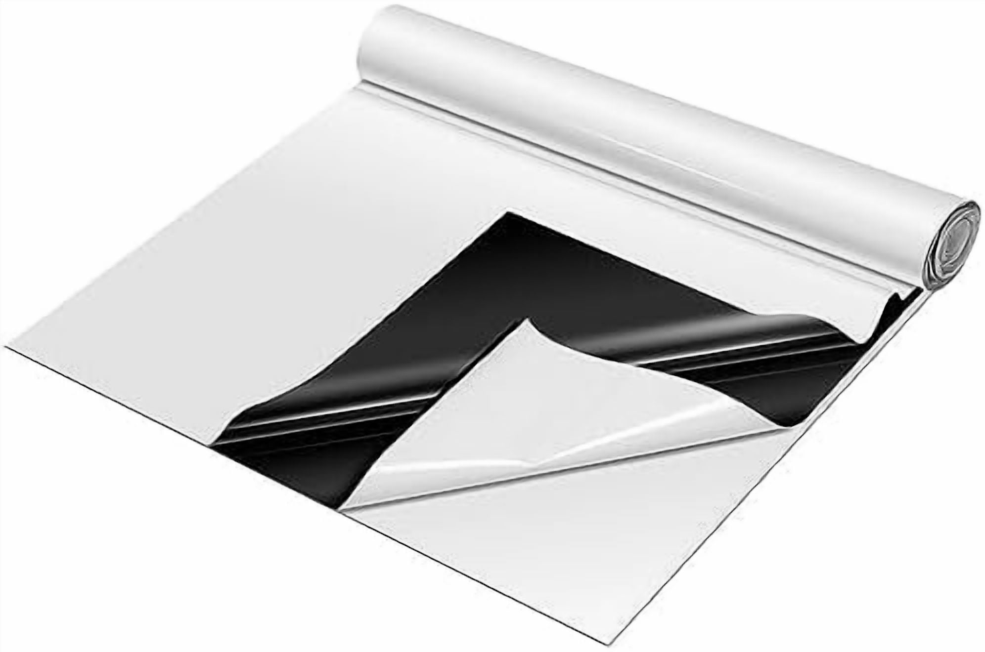 Black and White Panda Film, 10' x 25' 5.5 Mil Poly Film, Blackout Tarp ...