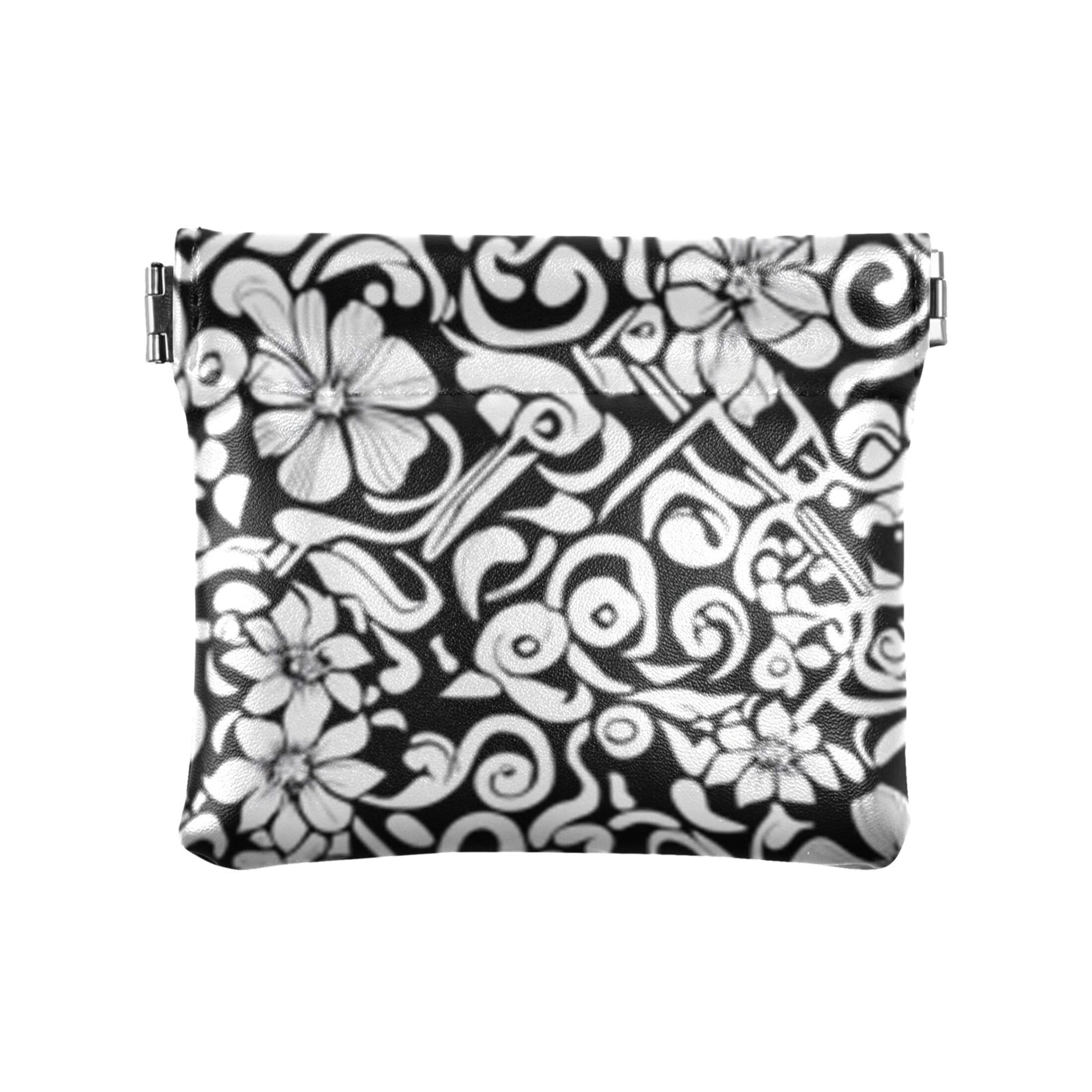 Black and White Pattern Design Wallet Small PU Leather Change Pouch ...
