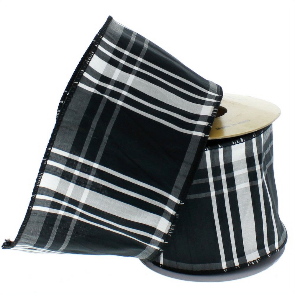 Black and White Plaid Ribbon - Walmart.com