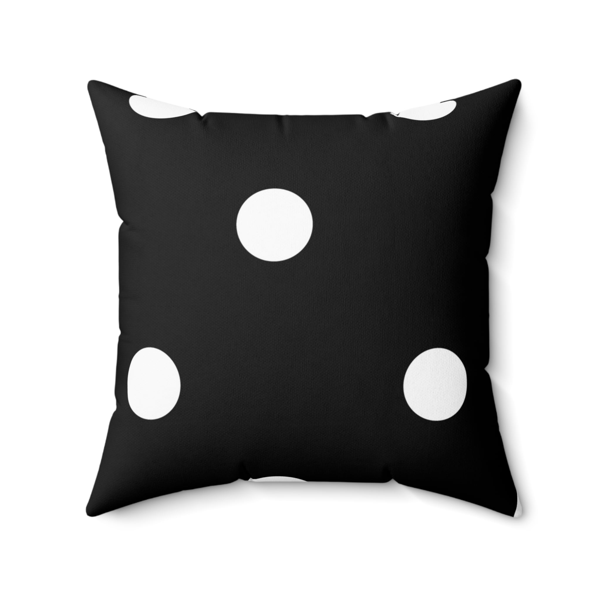 Black And White Polka Dot Square Pillow