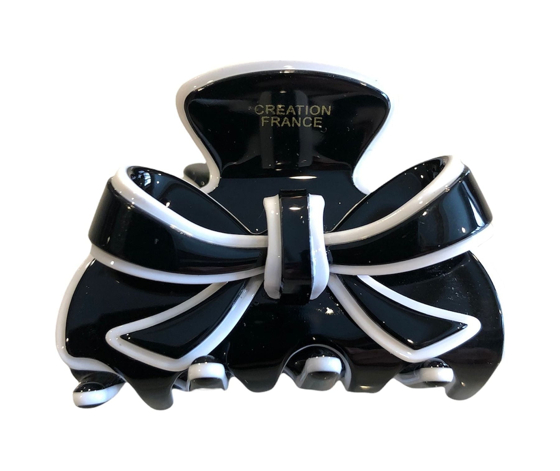 Black and White Preppy Bow Jaw Hair Clip - Walmart.com